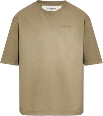 Golden Goose Homme, Tops, Brun, Taille: S Logo T-Shirt