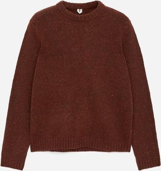 Arket Pullover Aus Einer Mischung Aus Wolle Und Alpaka -Braun