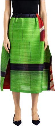Issey Miyake Femme, Jupes, Vert, Taille: 46 FR City Collage Skirt