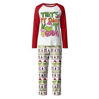 Generic Le Grinch Pyjama Noel Famille De Grinch Enfant Homme Femme Pull Noël Hiver Garcon Deguisement Assorti Adulte Ensembles Vetement Chaud Et Doux The Cost
