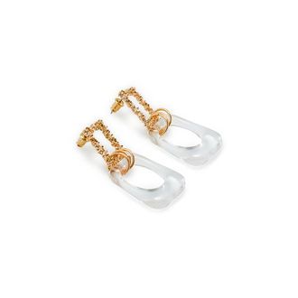 Au Printemps Paris Bi-Material-Ohrringe - Gold