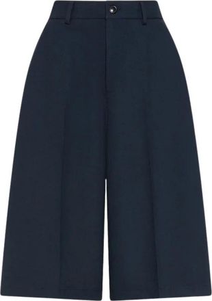 Seventy Short pantalon taille haute l&eacute;g&egrave;rement &eacute;vas&eacute; - Femme - Shorts - Bleu - Taille: 36 FR