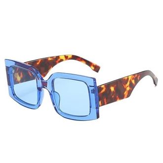 Generic Lunettes De Soleil Carr&eacute;es &Agrave; Grande Monture For Femme, Id&eacute;ales For La Photographie De Rue, La Conduite, Le Sport Et Les D&eacute;placements Quotidiens.(Blue)