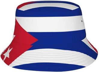 Generic Chapeau De Seau Image du Drapeau Cubain Chapeau De Plage &Eacute;t&eacute; Mode Bonnet De Soleil, pour De P&ecirc;che, Plage, Chasse, 56-58cm