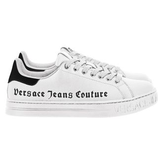 Versace Jeans Couture Homme, Chaussures, Blanc, Taille: 42 EU Baskets &agrave; logo imprim&eacute;