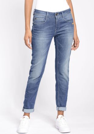 Gang Relax-fit-Jeans GANG 94AMELIE, Damen, Gr. 26, N-Gr, blau (blau used), Denim/Jeans, Obermaterial: 65% Baumwolle, 22% Polyester, 11% Viskose, 2% Elastha