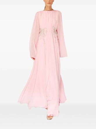 Nihan Peker robe longue à ornements - Rose