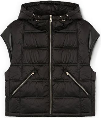 Motivi Femme, Vestes, Noir, Taille: 38 FR Veste Sans Manches en Duvet