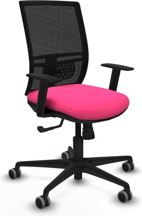 Piqueras y Crespo Schreibtischstuhl mit Rollen in Rosa Yunquera mit 1D-Armen, h&ouml;henverstellbare Lendenwirbelst&uuml;tze, ausgestattet mit Sincro 4 Positionen und Schneidesch