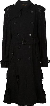 Comme Des Garçons Trenchcoat mit Spitze - Schwarz