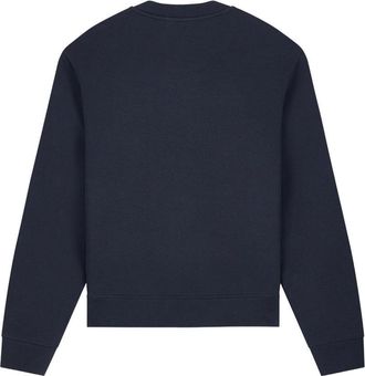 Emporio Armani Logo-Embroidered Cotton Sweatshirt - Navy