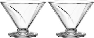 Leonardo CONO Schalenset - 2 Stück - Konisches Design - Für Eis, Dessert, Vorspeisen - Stilvoll servieren - Vielseitig einsetzbar - Alltagstauglich - Höhe 9 cm