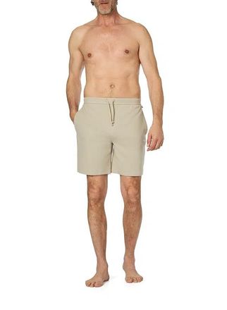 HUGO BOSS Herren Schlafanz&uuml;ge beige Baumwolle & Mix gemustert