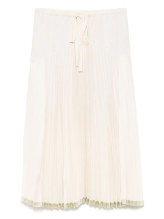 Vince Gestufter Plisseerock - Nude