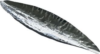 Creativ Home Edelstahl Schale RECO 56cm Dekoschale, gehämmerte Schiffschale, Tablett, Servierschale