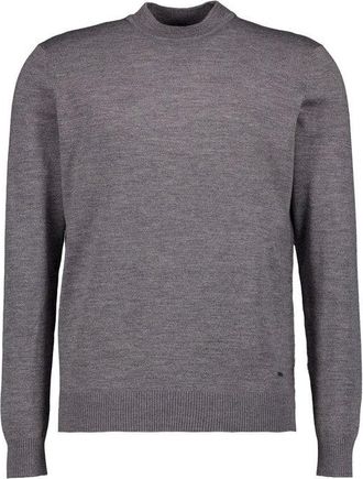 Joop Herren Pullover grau Merinowolle unifarben