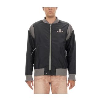 Vivienne Westwood Logo Bomberjacke - - Jackets - Herren - Schwarzk - 2XL
