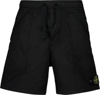 Stone Island Homme, Shorts, Noir, Taille: W30 Bermuda Regular-Fit en Coton