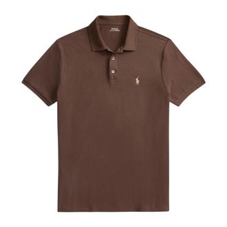 Ralph Lauren Custom Slim Fit Stretch Mesh Polo - - Tops - Herren - Braun - XL
