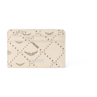 Zadig&Voltaire Femme, Accessoires, Blanc, Taille: ONE Size Zv Pass Monogram Card Holder