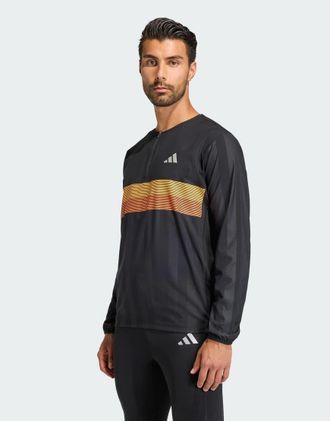 adidas adidas Performance - Adi365 Seasonal - Lauf-Sweatshirt f&uuml;r Herren in Schwarz mit Rundhalsausschnitt