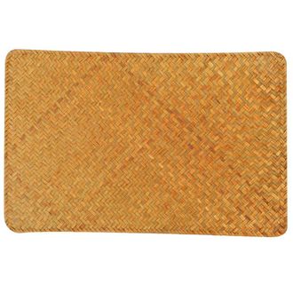 BESPORTBLE Woven Tischset aus Seegras Rechteckiges Platzset Hitzebeständig und Kratzfest Pflegeleicht Dekoratives Küchentischset in Hellorange für Teller und Tas