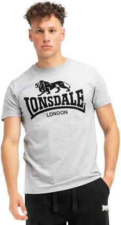 Lonsdale Tullig T-Shirt, Gris/Noir, L Hommes