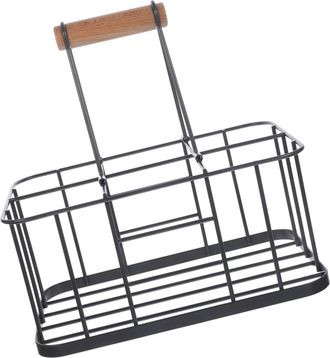 Cabilock Praktischer Tragbarer Bierflaschentr&auml;ger aus Robustem Eisen Kompakt und Leicht als Getr&auml;nke Milchflaschenhalter f&uuml;r Zuhause und Unterwegs Rostfrei und