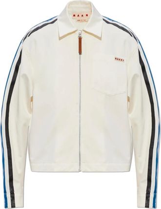 Marni Femme, Vestes, Beige, Taille: 38 FR Veste en coton avec poche