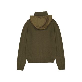 Herno Mens Bicolor Cashmere Hoodie Clothing