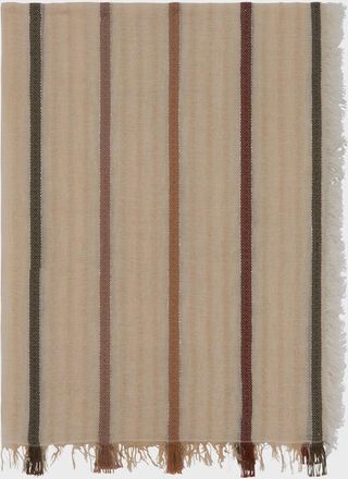 Gerard Darel Foulard &agrave; rayures en coton et lurex - DINAIA - Sable