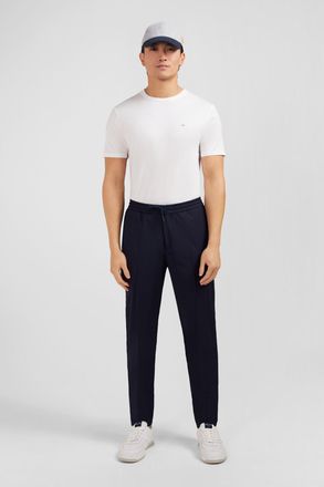 Eden Park Pantalon Taille Élastiquée Bleu Marine