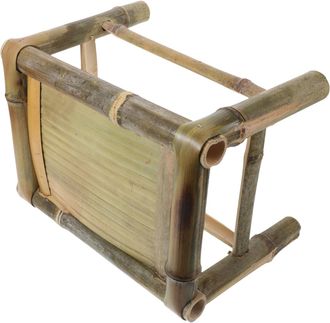 Valiclud DOITOOL Kleiner Bambus hocker Traditionell Vintage Design Kompakt und Multifunktional K&uuml;hler Sitz f&uuml;r Balkon Garten Wohnzimmer Praktischer Sitzhocker 