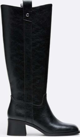 Stradivarius bottes &agrave; talon carr&eacute; noires