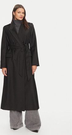 IVY OAK Wollmantel Colette IO111134 Schwarz Oversize