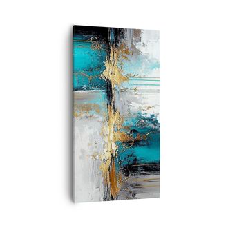 Arttor Bilder auf Leinwand 55x100cm Leinwandbild mit Rahmen Art Deco St&uuml;ck Modern Gro&szlig; Wanddeko Bild Schlafzimmer K&uuml;che Deko Wandbilder Dekoration Wohnzimmer
