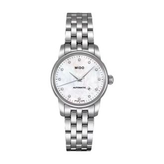 Mido Mido, Femme, Accessoires, Gris, Taille: ONE Size Montre habill&eacute;e en acier inoxydable avec affichage de la date
