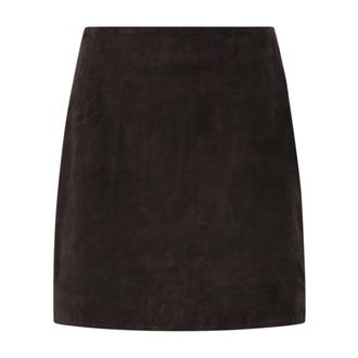 Rotate Rotate Birger Christensen, Femme, Jupes, Brun, Taille: 38 FR Mini-jupe en daim