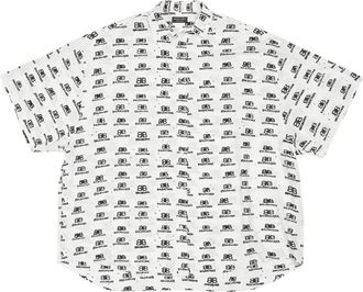 Balenciaga t-shirt à motif monogrammé - Blanc