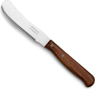 Arcos Buttermesser Edelstahlklinge 90 mm - Holzgriff, Edelstahlnieten, Serie Latina - Ideal für präzises Schneiden und Streichen