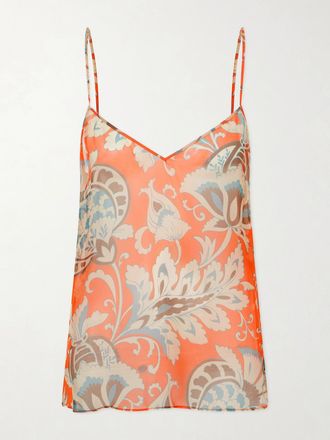 Etro Printed Silk Top - Orange