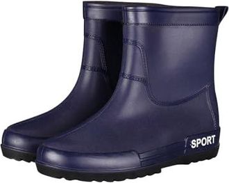 Generic Bottes de pluie confortables en caoutchouc pour homme, bottes de pluie mi-hautes, r&eacute;sistantes &agrave; labrasion, chaussures de travail, imperm&eacute;ables, chauss