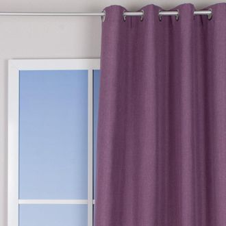 Sch&ouml;ner Leben &Ouml;senvorhang Brilliant Leinenoptik einfarbig lila 140x245cm