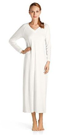 Hanro Pure Essence / Nachthemd 1/1 Arm 130 cm, chemise de nuit Femme, Écru (Off White 0102), 40-42 (Taille fabricant: S)