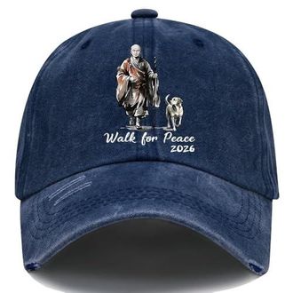 Generic Casquette de marche de la paix, casquette de baseball r&eacute;tro pour homme et femme, bleu marine, Taille unique