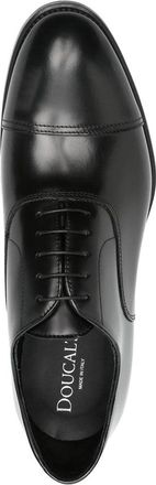 Doucal's Polished Calf Leather Oxford - Black