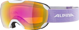 Alpina PHEOS S Q-LITE - Verspiegelte, Kontrastverstärkende Skibrille Mit 100% UV-Schutz Für Erwachsene, White-Lilac matt, One Size