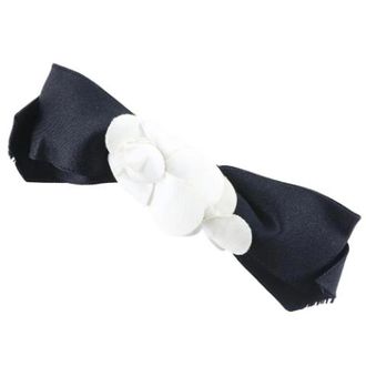 Chanel Accessoires de cheveux en satin doccasion - Femme - Pre-owned - Noir - Taille: ONE Size