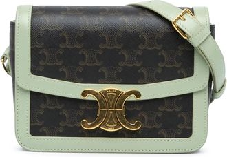 Celine Hobo Bags - Teen Triomphe Coated Canvas and Calfskin Triomphe - Gr. unisize - in Braun - f&uuml;r Damen