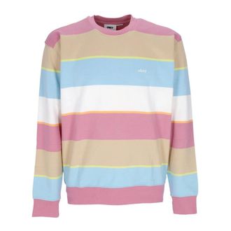 Obey Vintage Gestreifter Rundhalspullover - - Sweatshirts & Hoodies - Herren - Mehrfarbig - XL